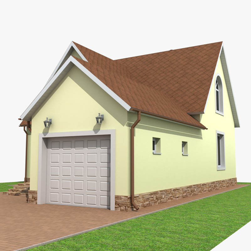 classic house roof 3d model