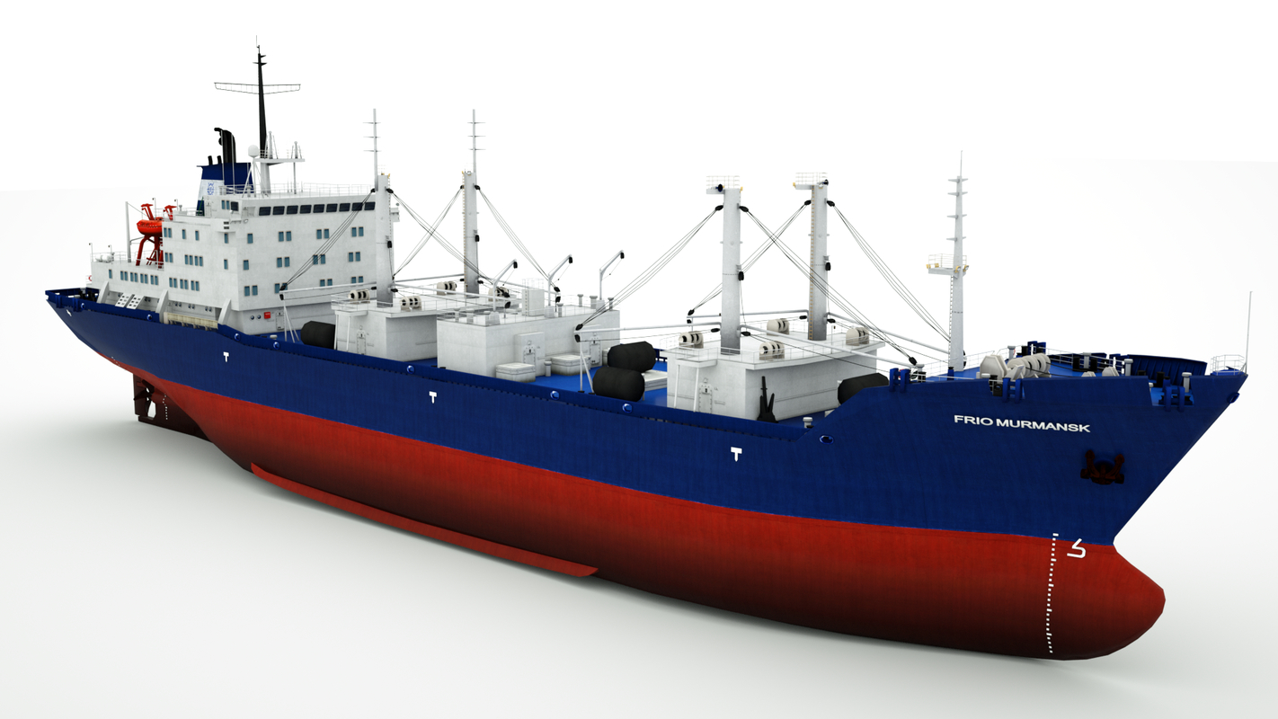 reefer vessel frio murmansk 3d model