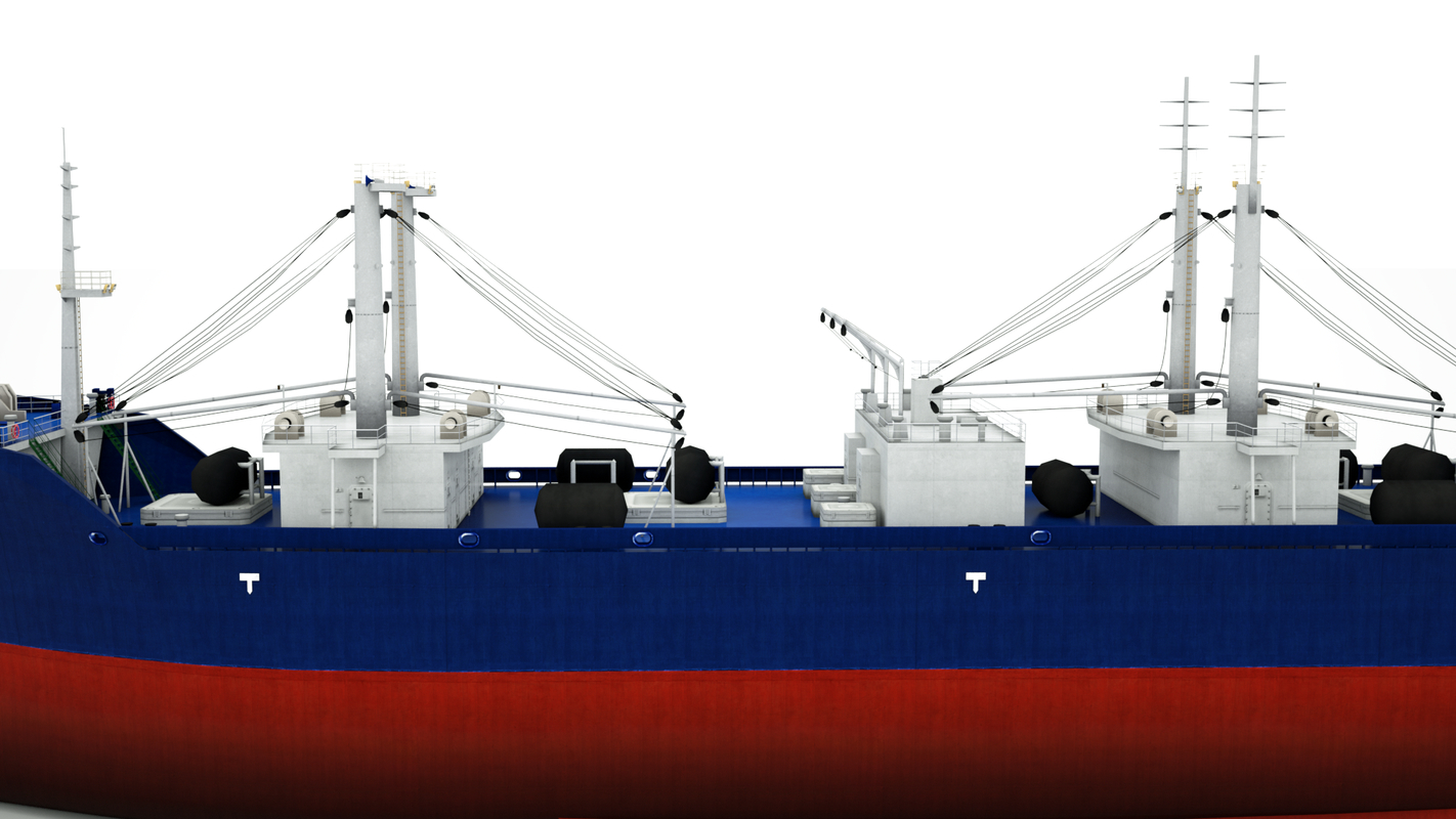 reefer vessel frio murmansk 3d model