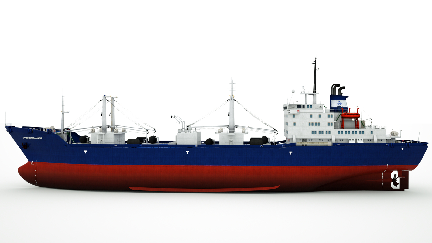 reefer vessel frio murmansk 3d model