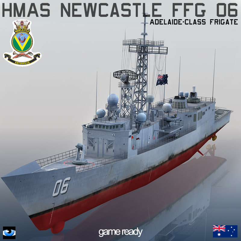 hmas newcastle ffg 06 3d 3ds