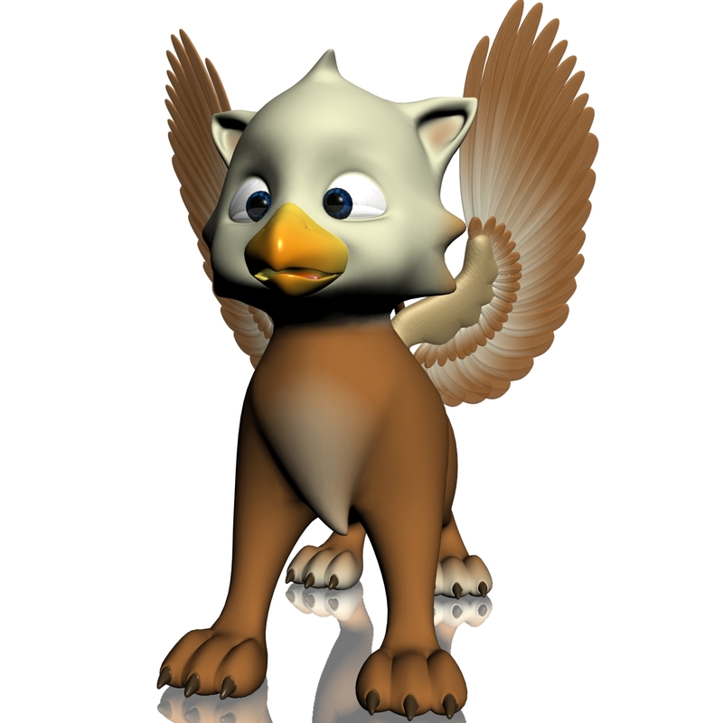 3ds cute baby griffin rigged
