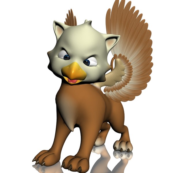3ds cute baby griffin rigged