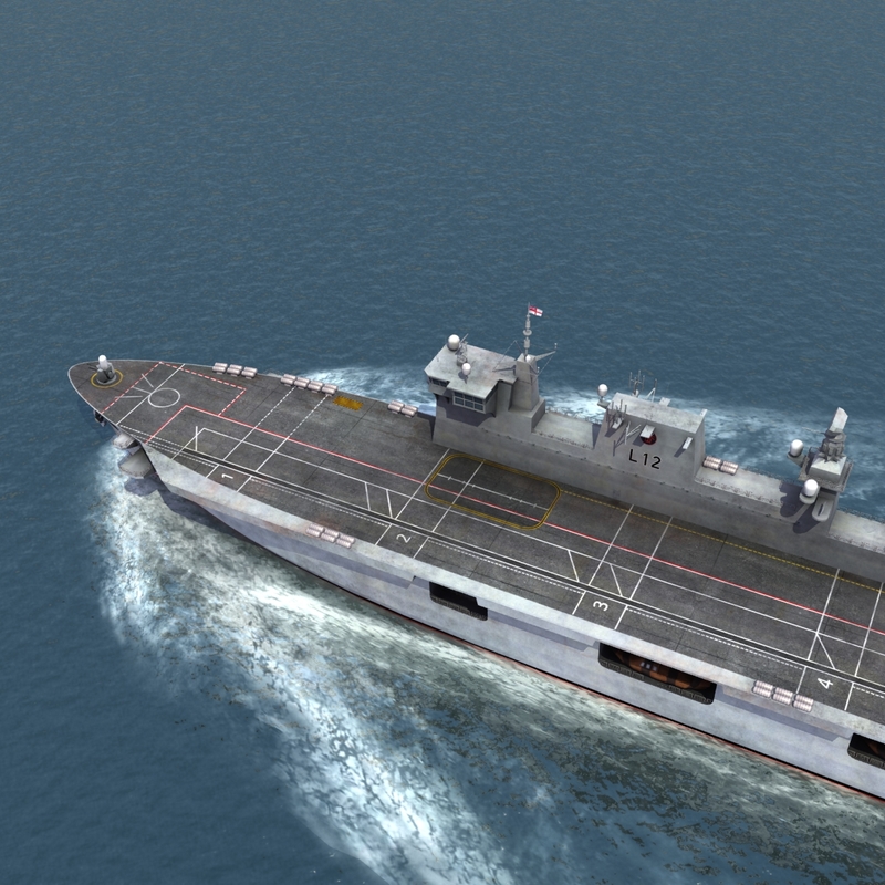 hms ocean l12 ship 3d max