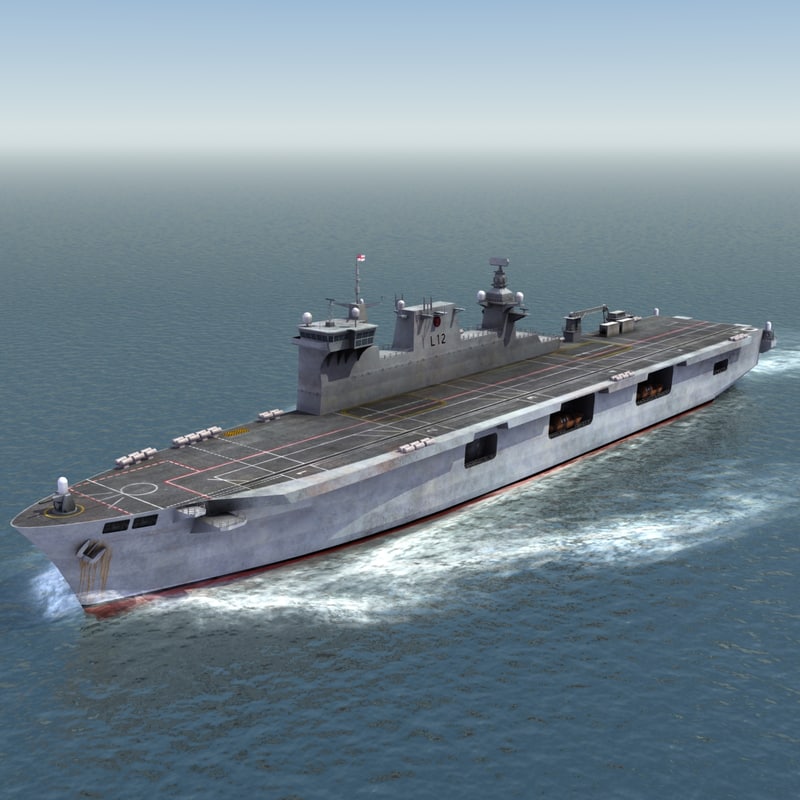 hms ocean l12 ship 3d max