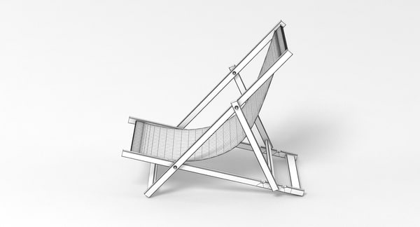 3d model beachchair realistic