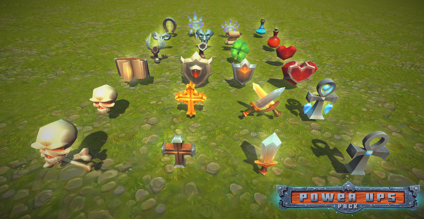 3d model pack power-ups