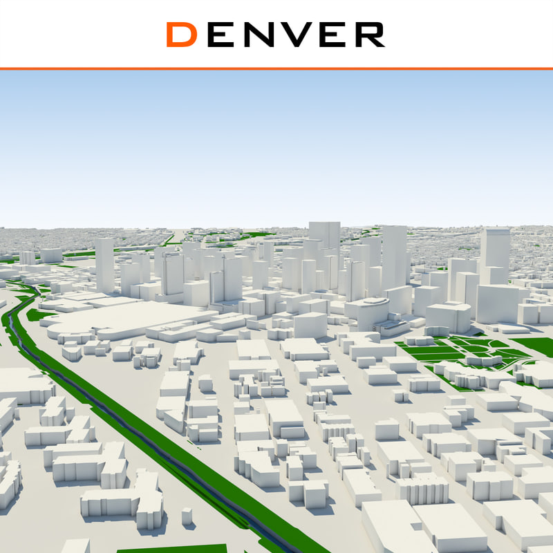 3d model denver cityscape build