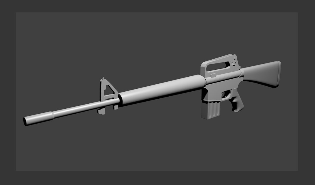 3d model of m16