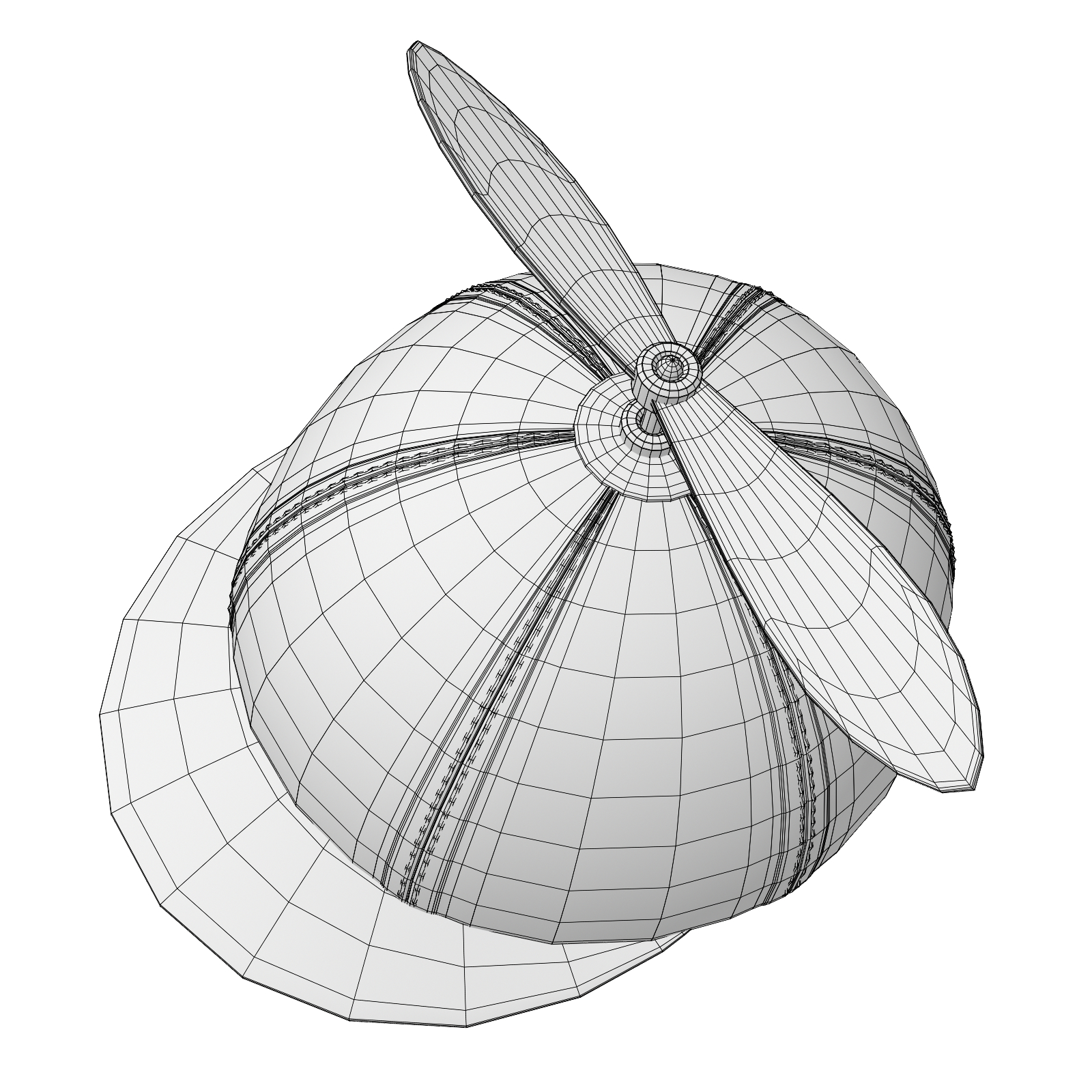 3d propeller hat model