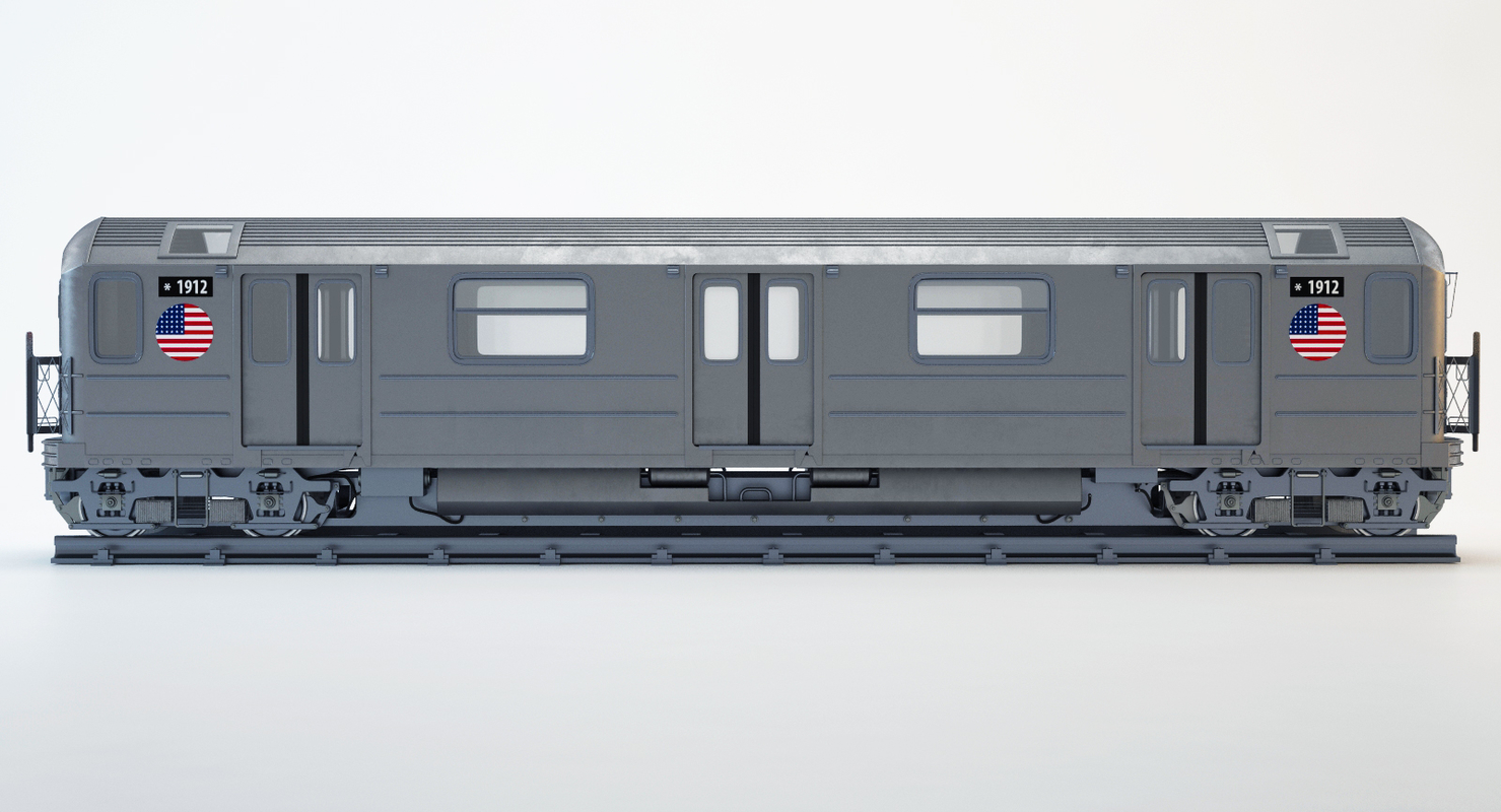 new york r62 subway train 3d model