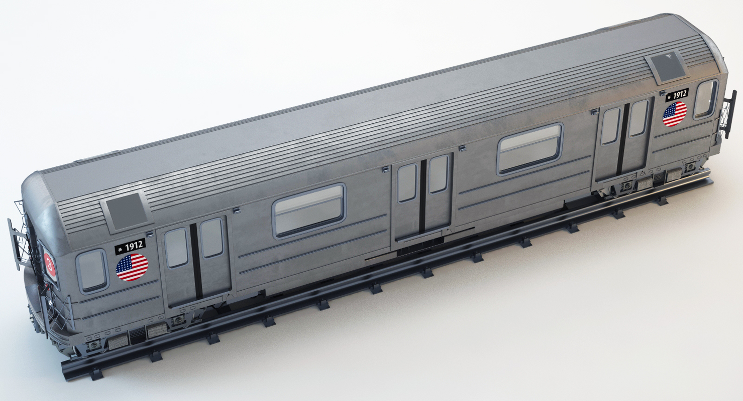 new york r62 subway train 3d model