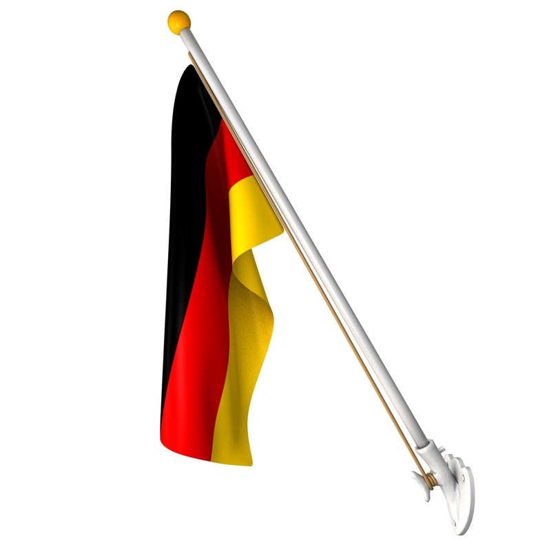 3d wall german flag 25 model