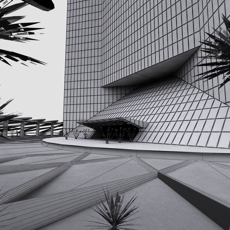 3d 102 incheon tower building architecture model