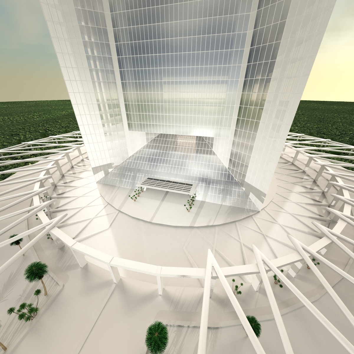 3d 102 incheon tower building architecture model