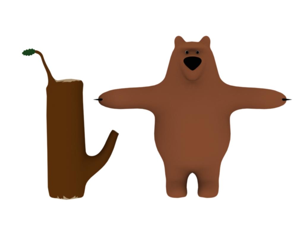 free max model cartoon log jam