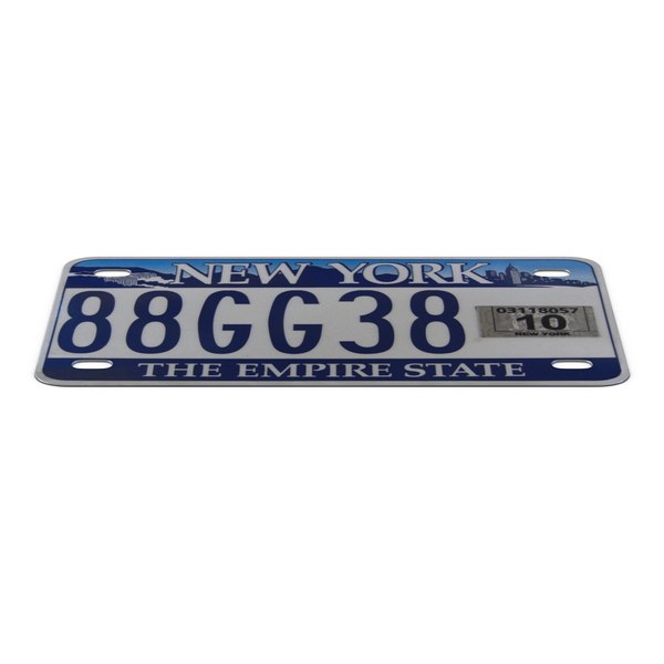 3d new york state license plate model