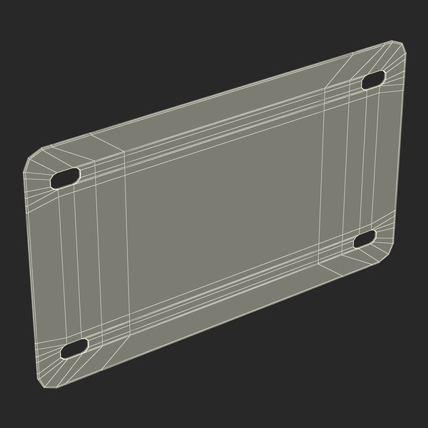 3d new york state license plate model