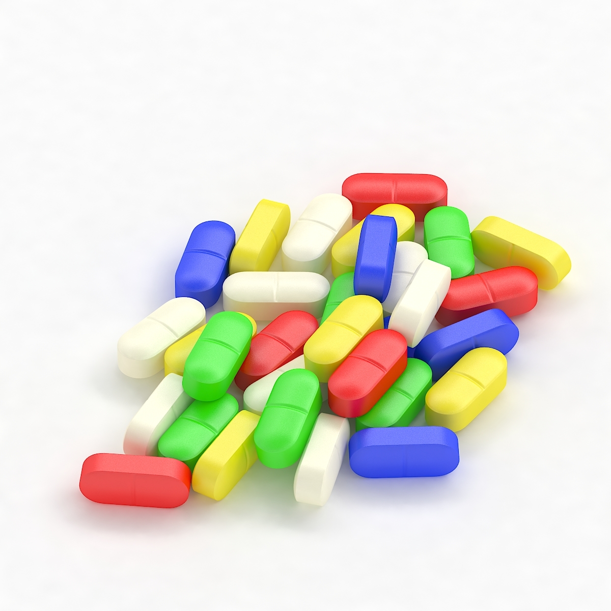 pills capsules 3d model