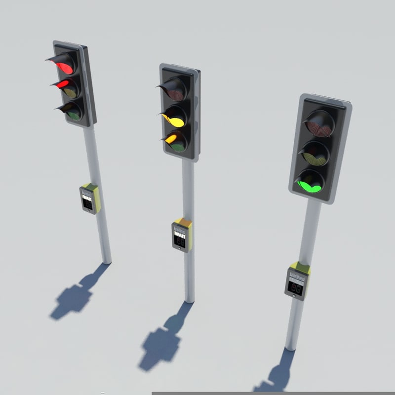 traffic lights 3d max