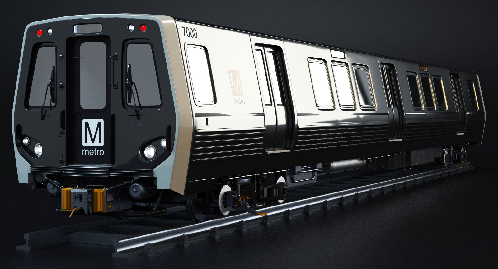 3d model wmata 7000 metro train