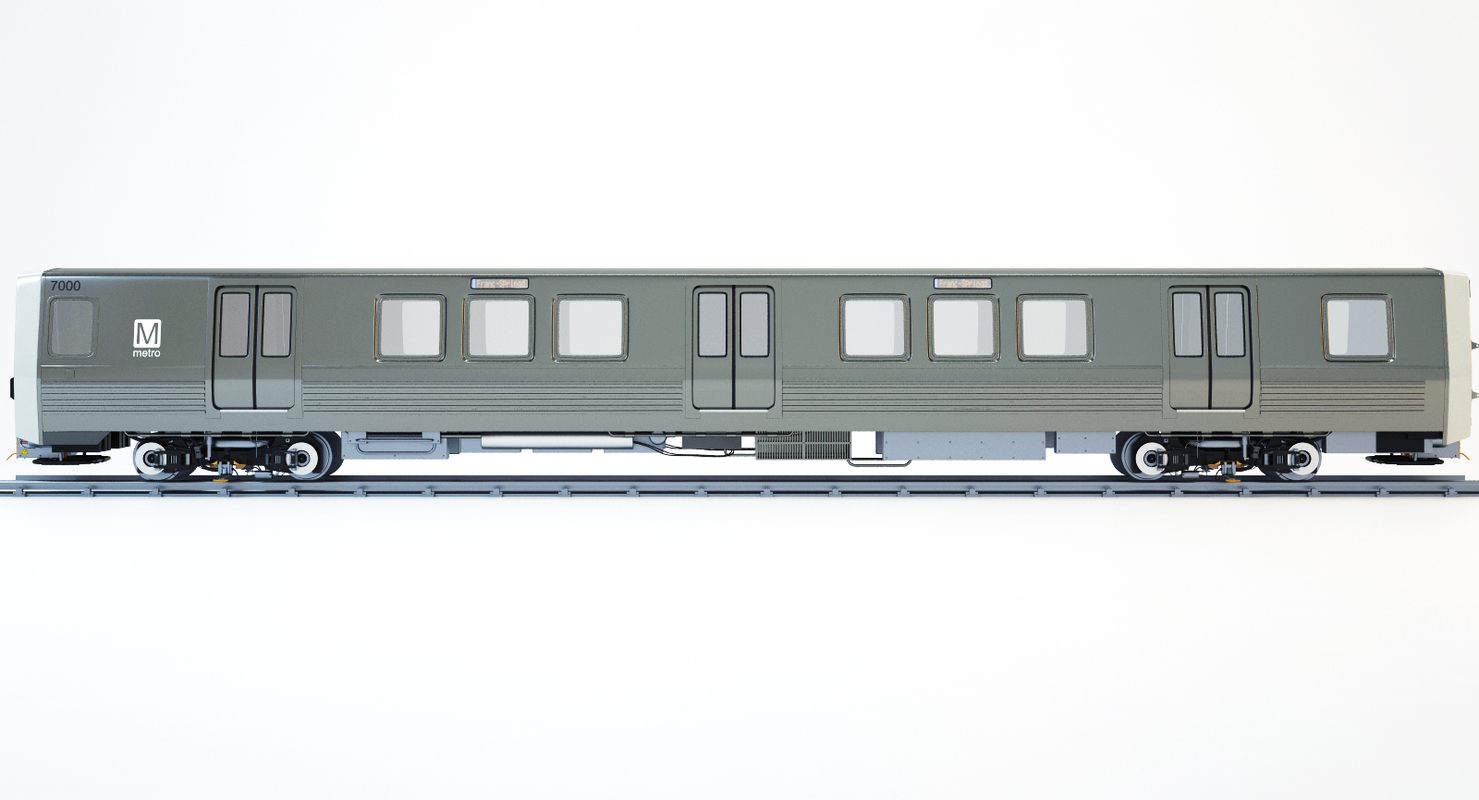 3d model wmata 7000 metro train