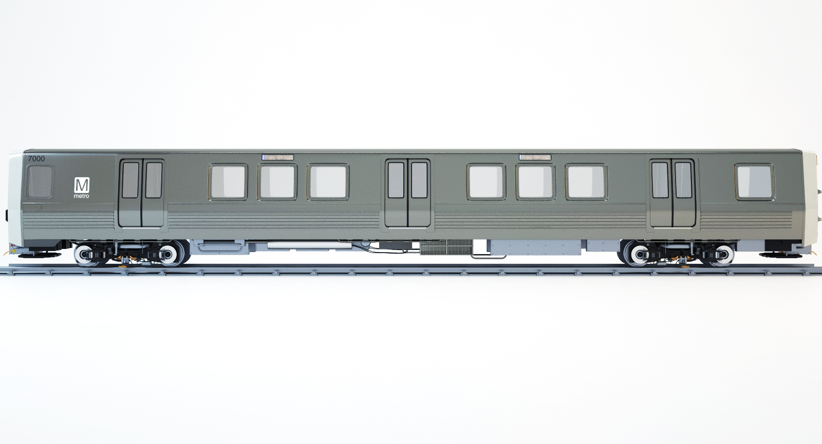 3d model wmata 7000 metro train