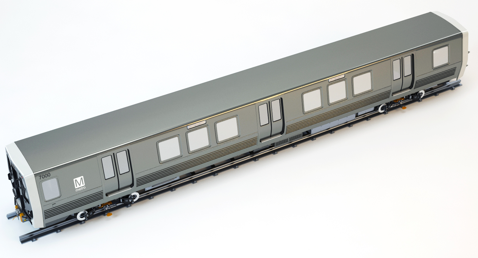 3d model wmata 7000 metro train