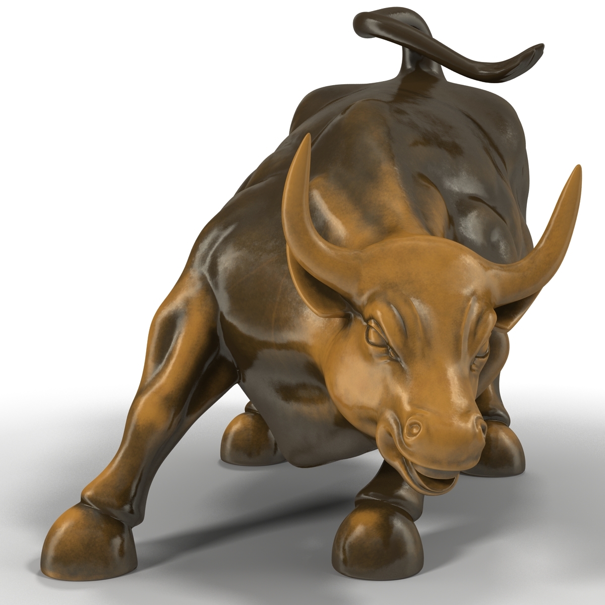3d model wall street bull