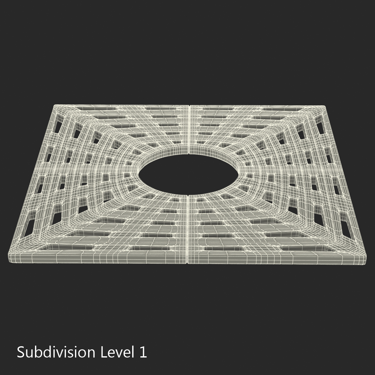 tree grate 3 3d model