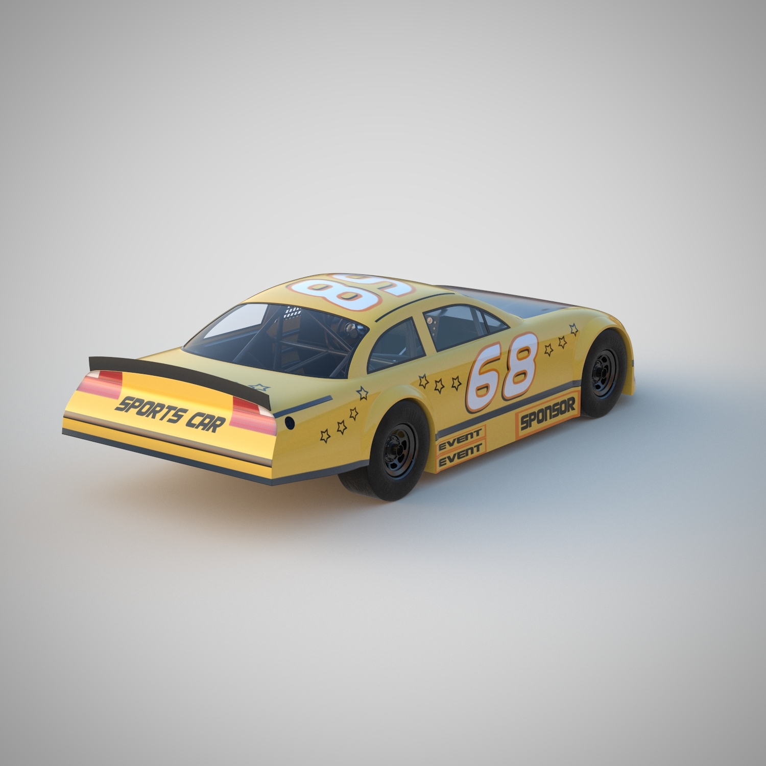 generic nascar car 3d obj