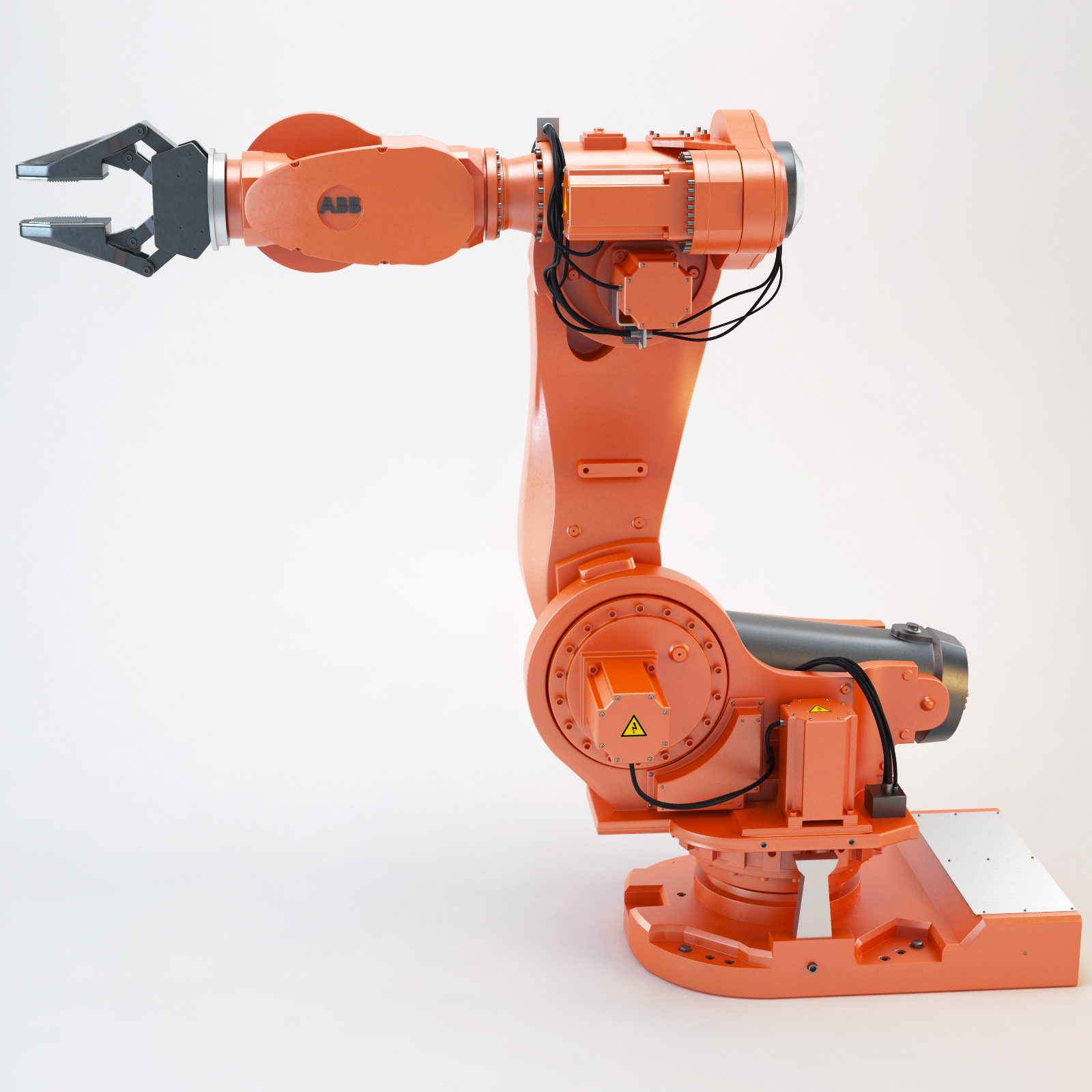 abb irb 7600 industrial robot 3d max