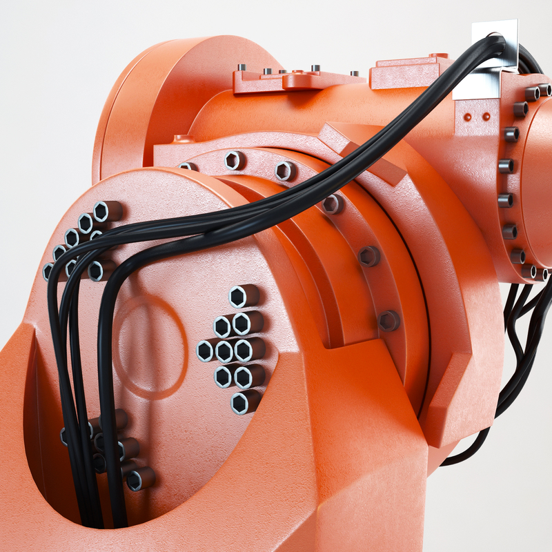 abb irb 7600 industrial robot 3d max