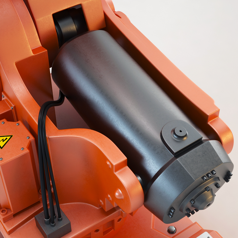 abb irb 7600 industrial robot 3d max