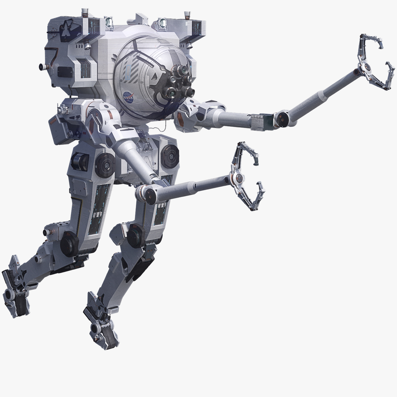 futuristic space robot nasa 3d obj