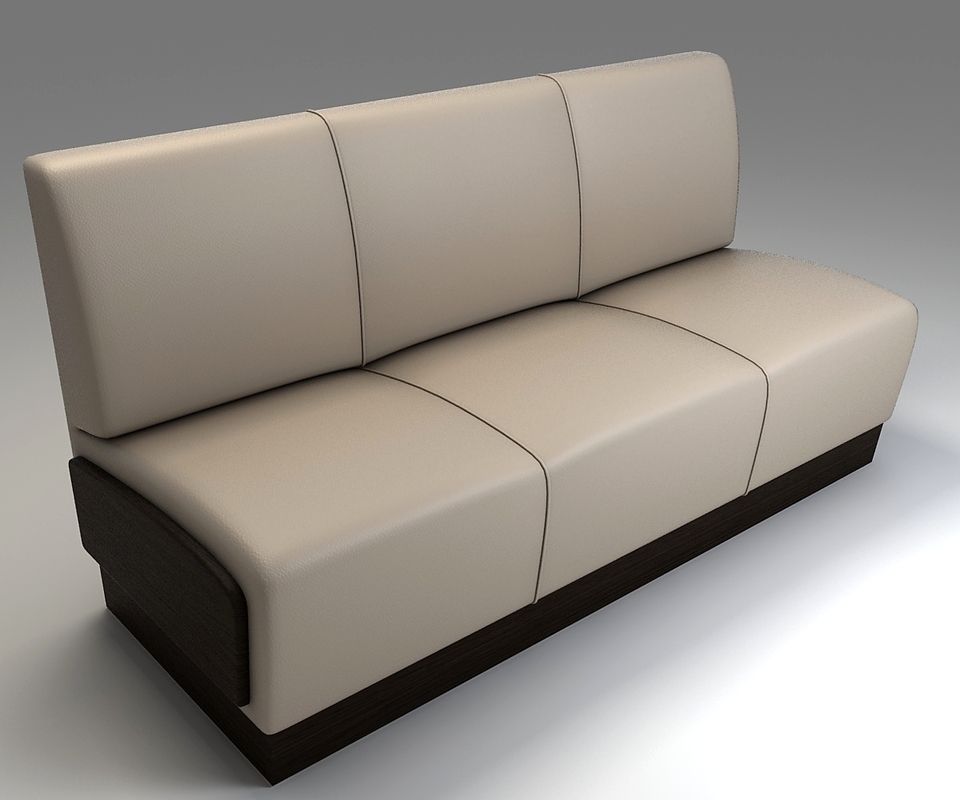 3d leather sofa restaurant model