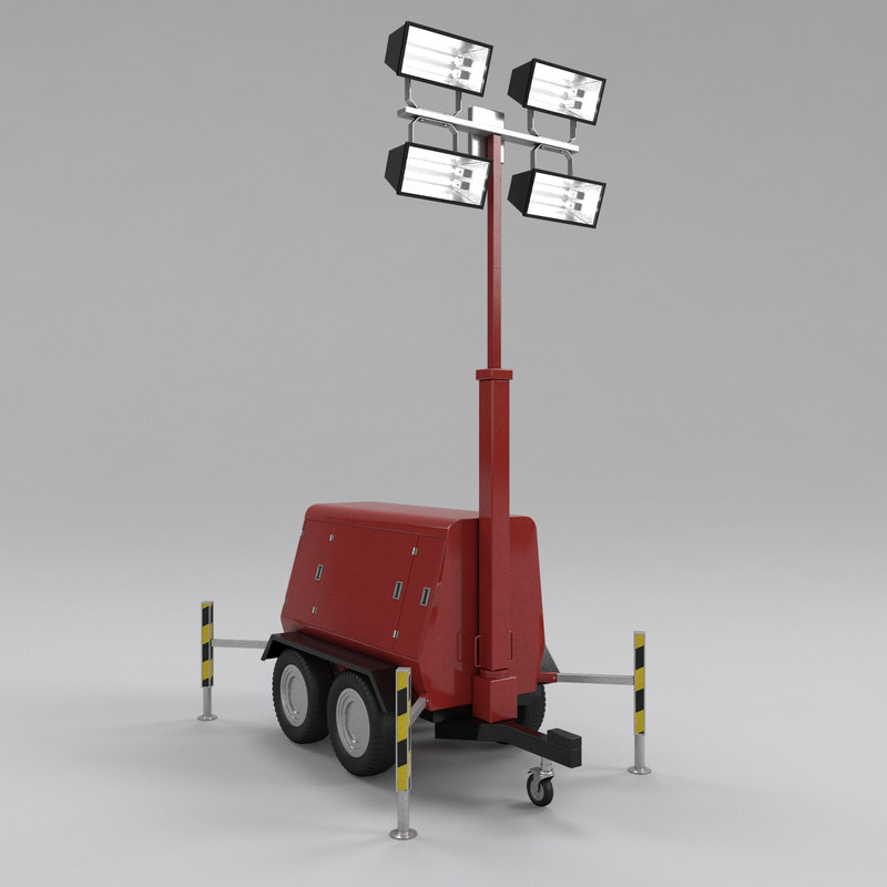 3d model tower light generator