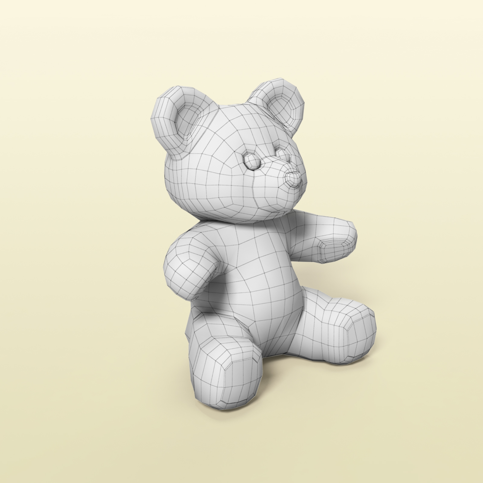 teddy bear plush 3d model