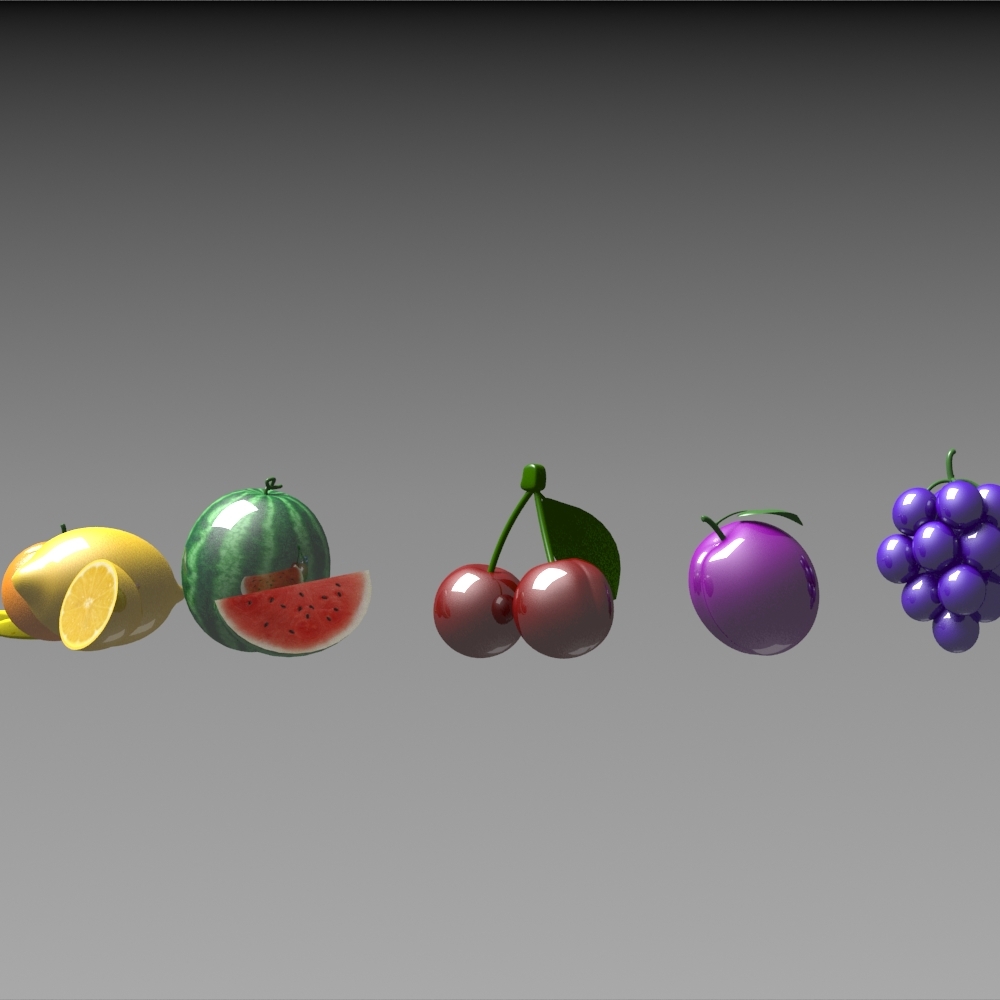 3d model fruit set games