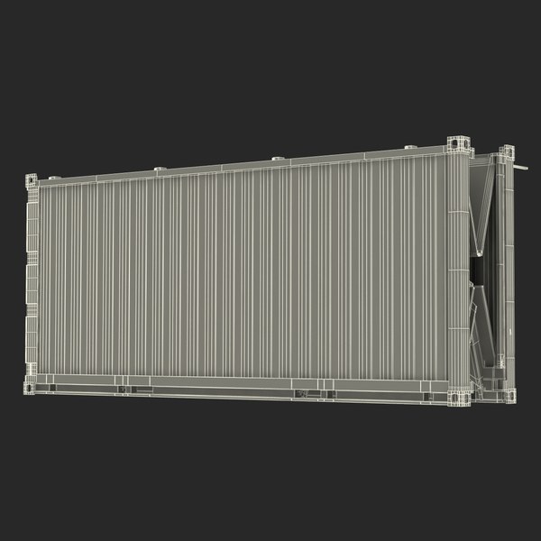 3d model collapsible iso container rigged