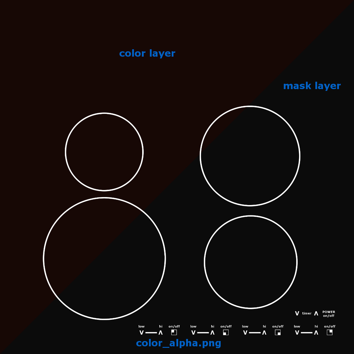 3d induction cooktop model