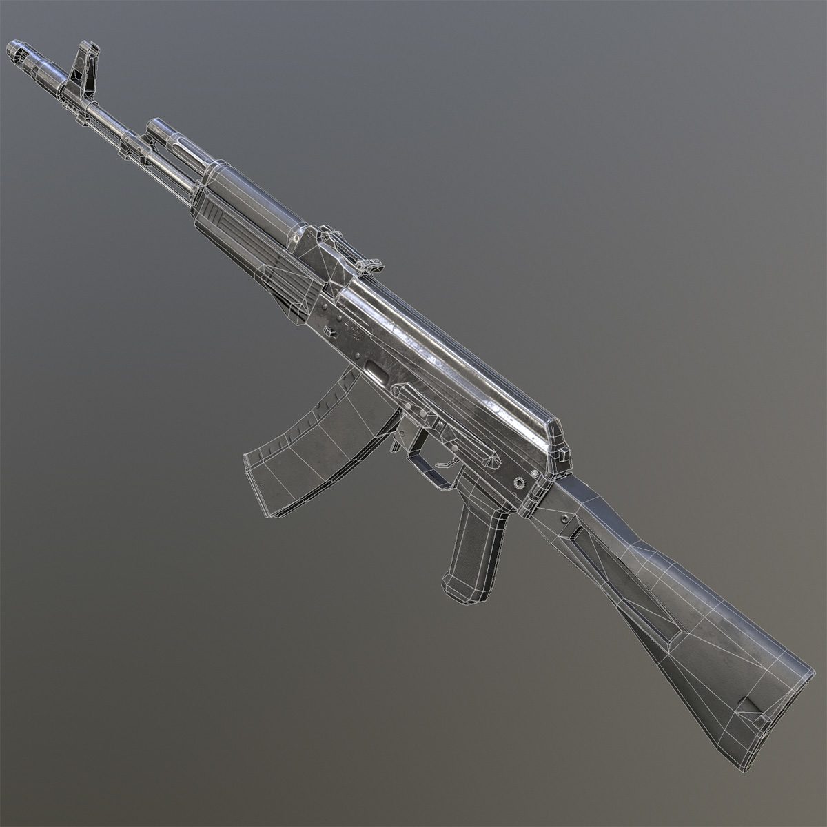 c4d kalashnikov ak-74m assault rifle