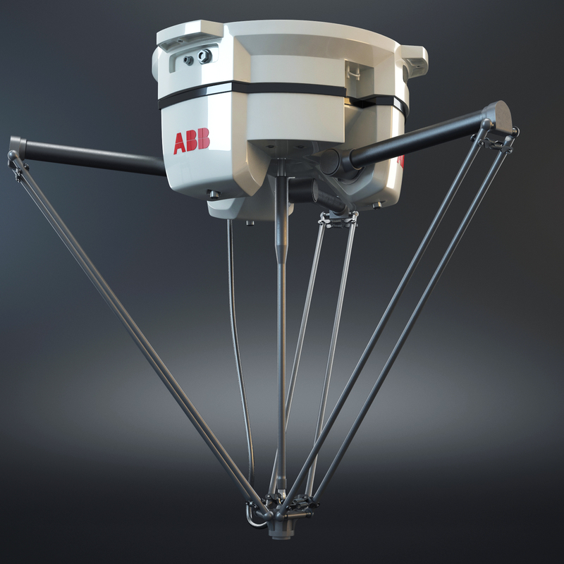 abb irb 360 industrial robot 3d model