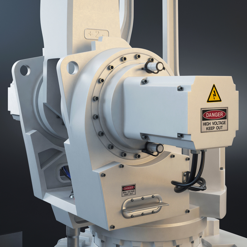 abb irb 460 industrial robot 3d max