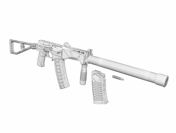 modernized assault rifle sr3m 3d max