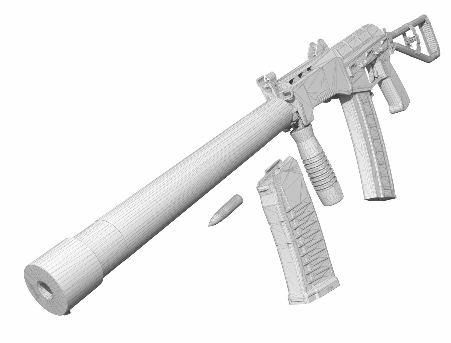modernized assault rifle sr3m 3d max