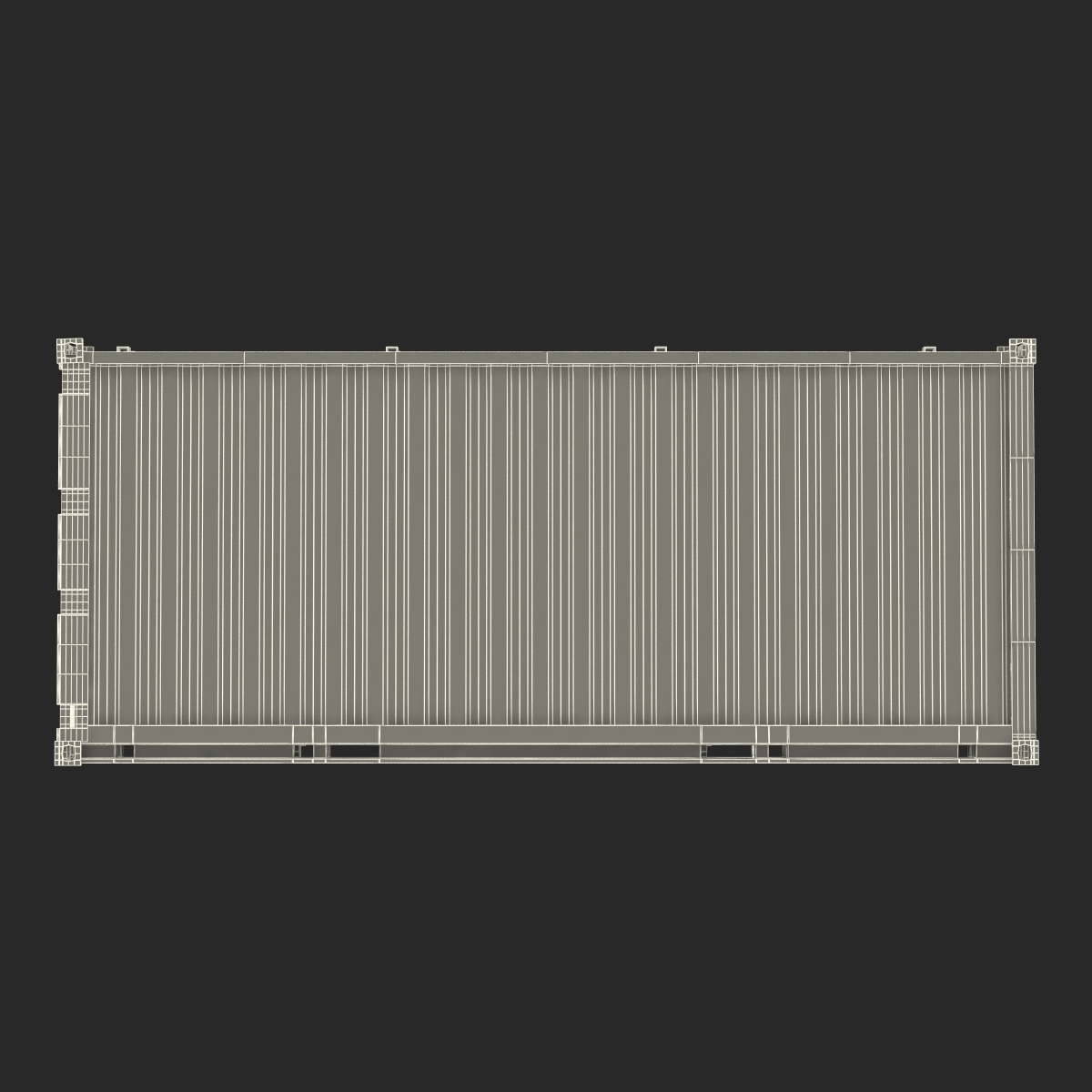 collapsible iso container folded 3d model