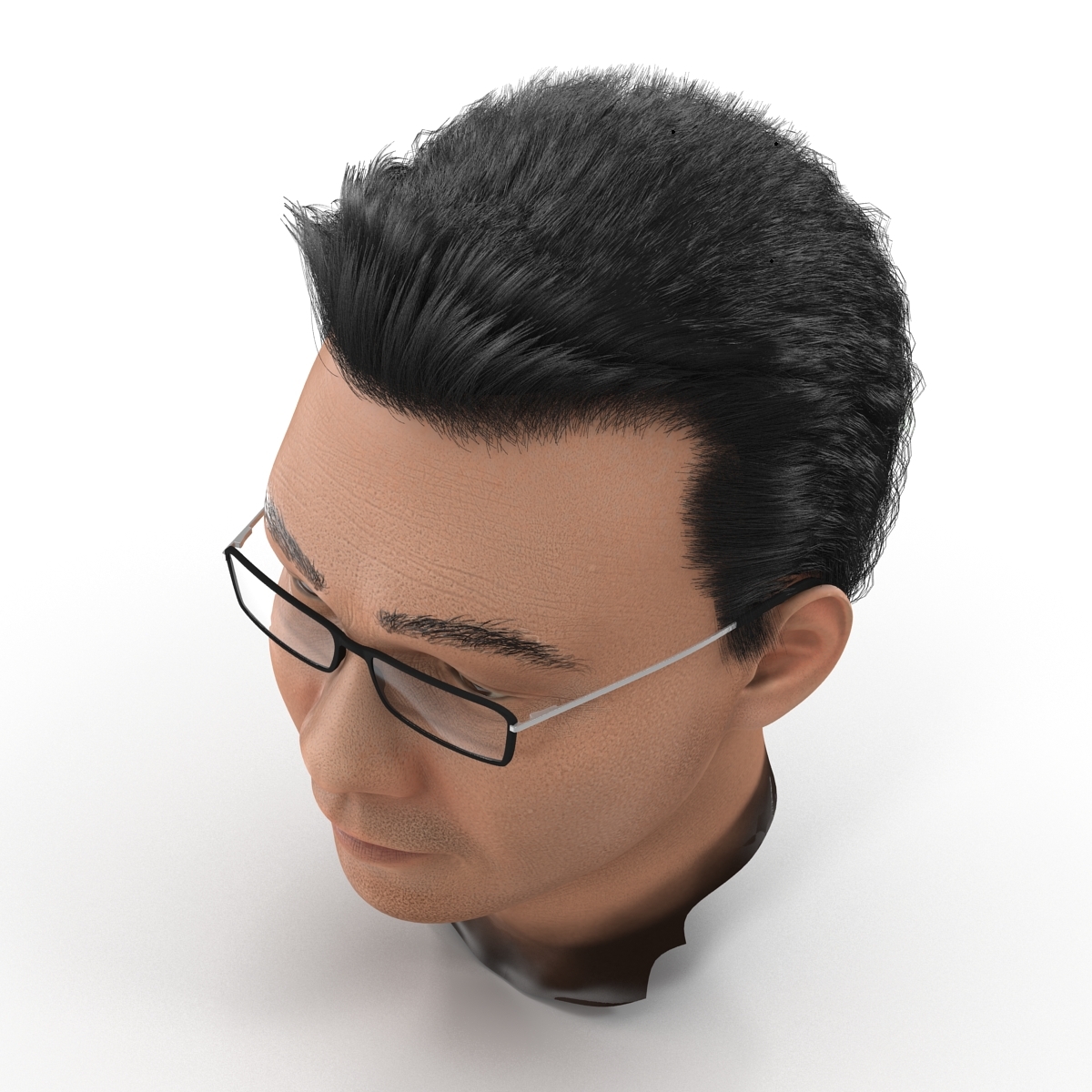 asian male head rigged ma