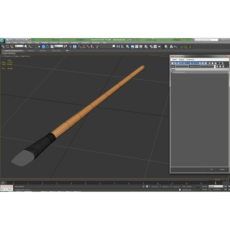 paint brush flat 2 max