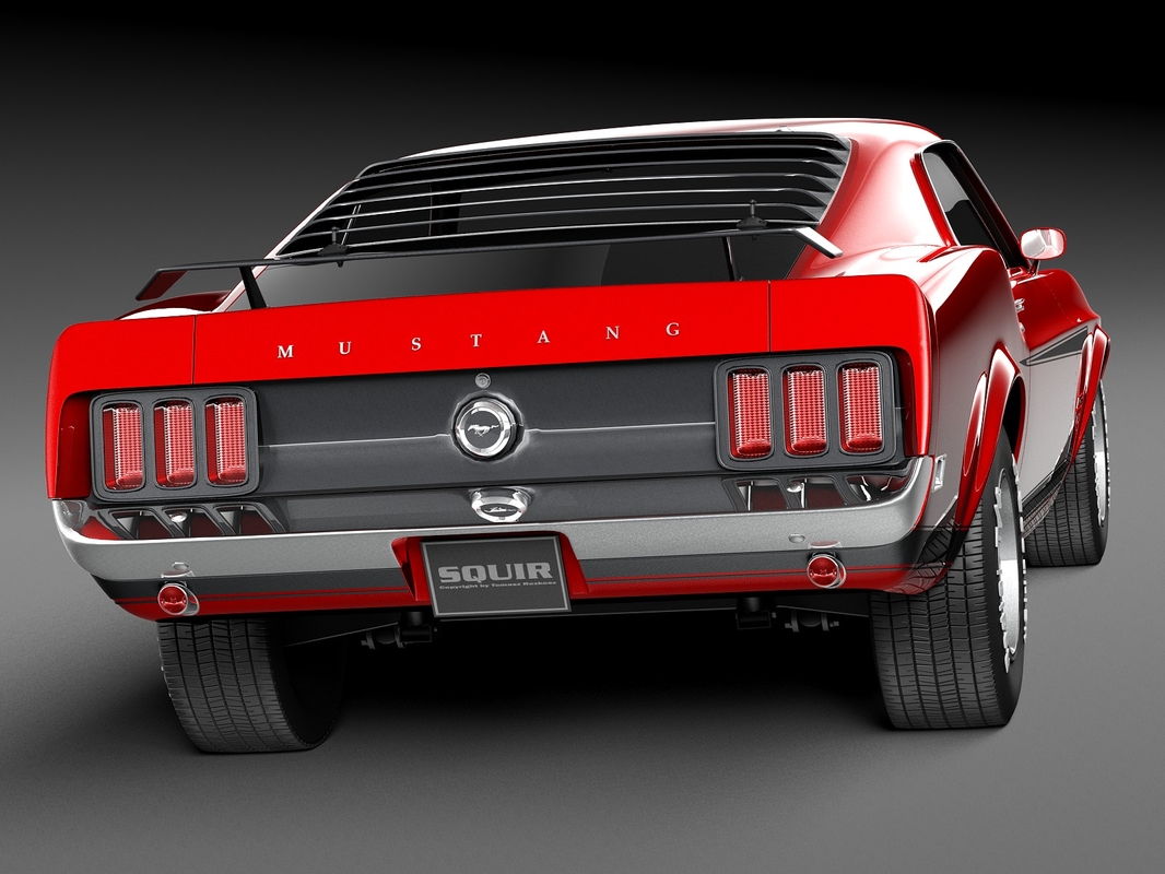 302 boss mustang 3d model